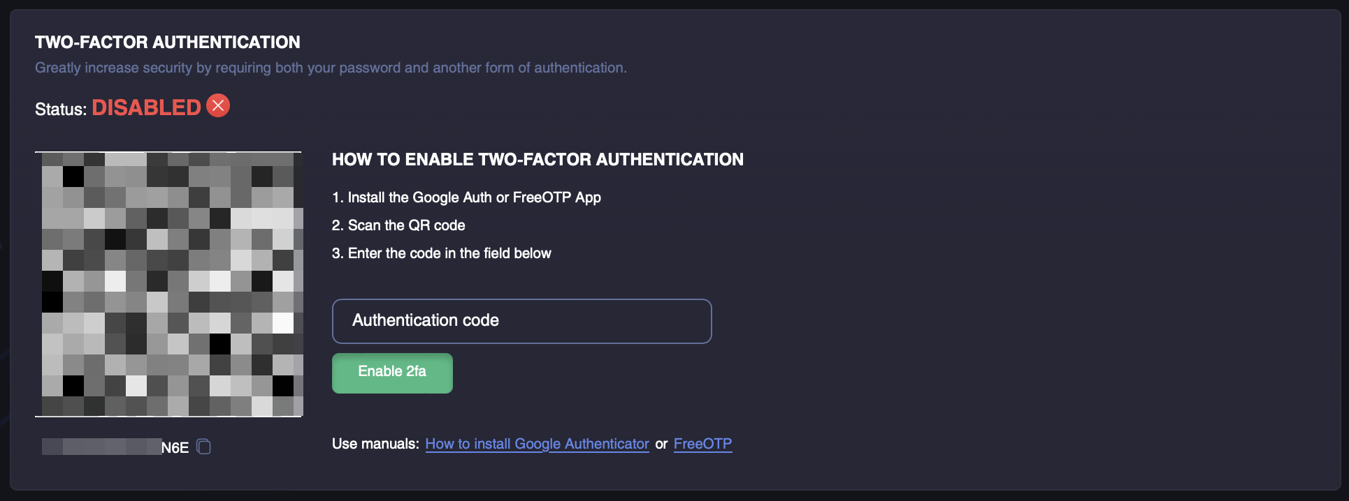 2F authentication in CryptoRobotics